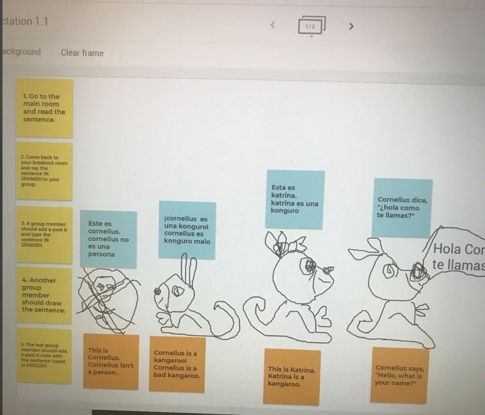 Storytelling with Comprehensible Input & Jamboard - Profesora Delgadillo