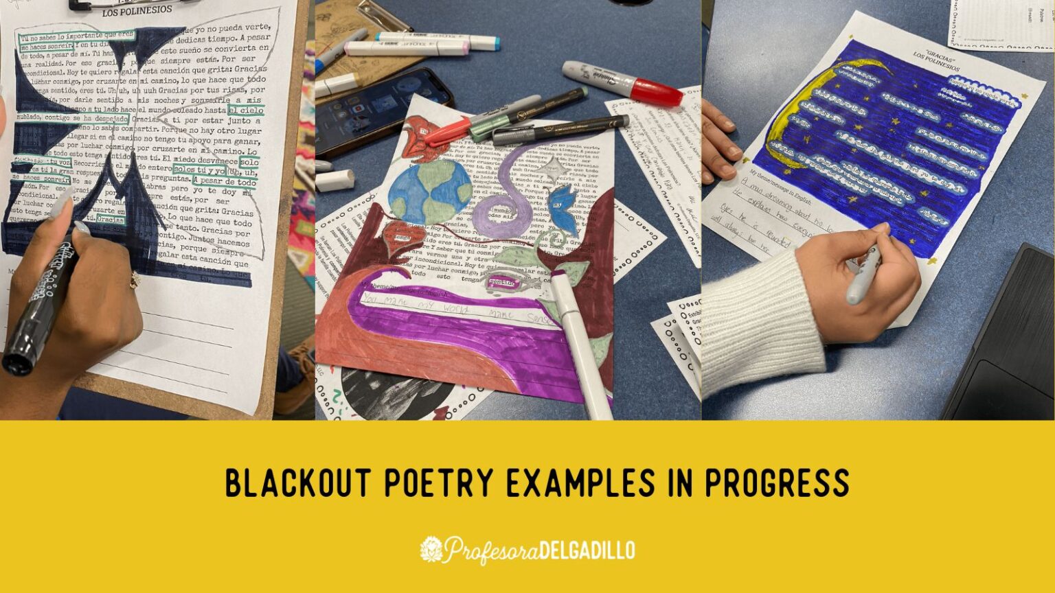 SEL: Practicing Gratitude Through Blackout Poetry in Spanish Class ...